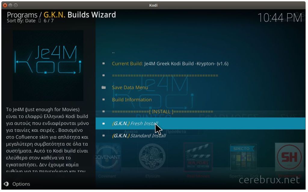 Νέο GreeKodi: Εγκατάσταση Je4M σε Kodi για Ταινίες και Σειρές – Cerebrux