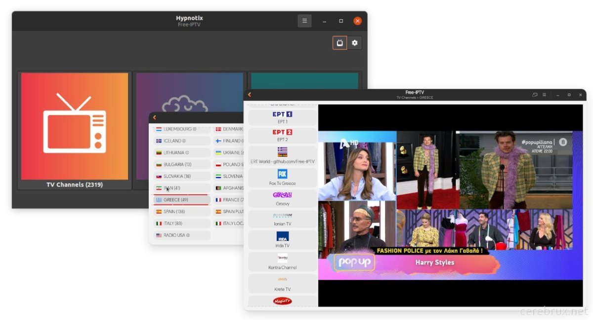 Hypnotix | Live TV στο Linux με δωρεάν IPTV – Cerebrux